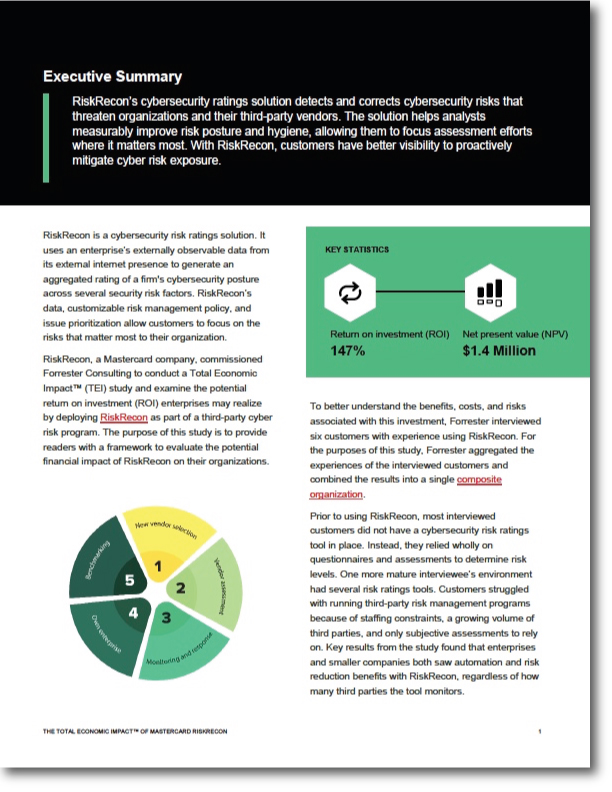Forrester: RiskRecon Total Economic Impact Study | RiskRecon